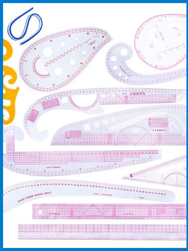 12pcs/set Ruler French Curve Cutting Rulers Yardstick Sewing Tools ...