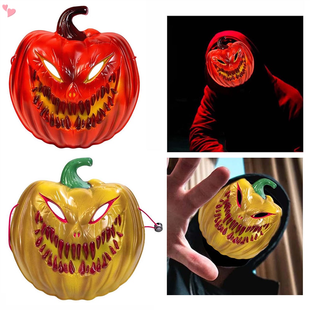 Halloween Pumpkin Face Mask Scary Head Mask Halloween Party Costume ...