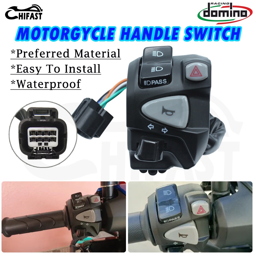 HIFAST Motorcycle Handle Switch For Honda Click V2 V3 Domino Button ...