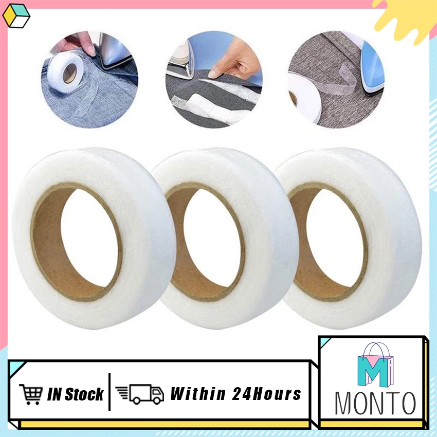 70 Yards/Roll Hotmelt Adhesive Clothes Tape Interlining DIY Sewing Iron on Hem Tape Width 1/2 ...