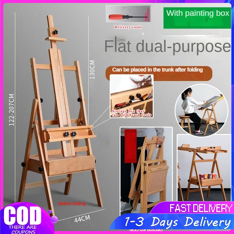 Flat standing easel for art students oil stand type easel Foldable ...