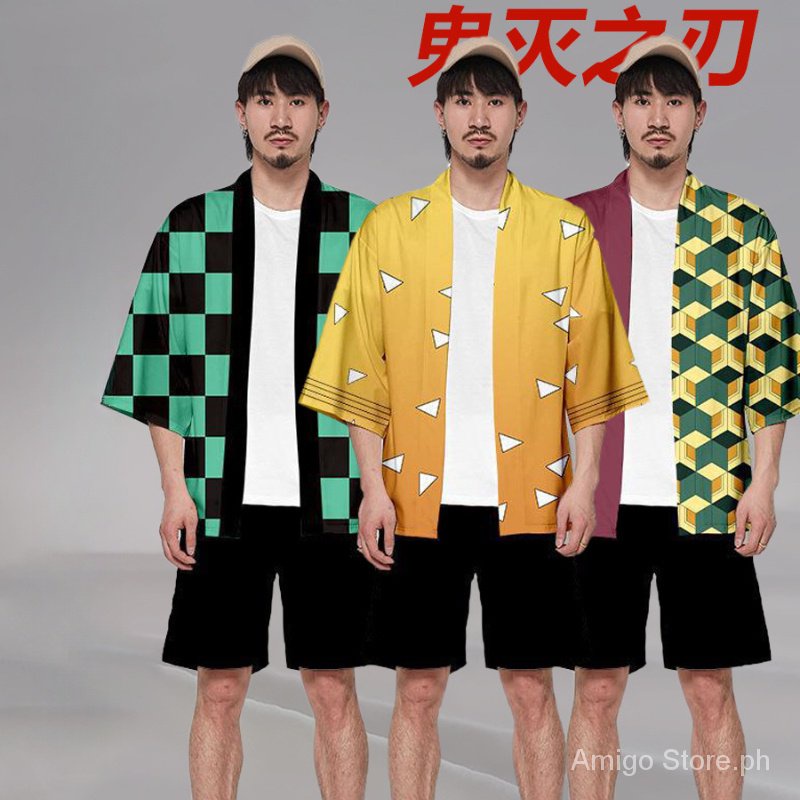 Demon Slayer Tanjiro Nezuko costume cloak Halloween Cloak Jacket Game ...