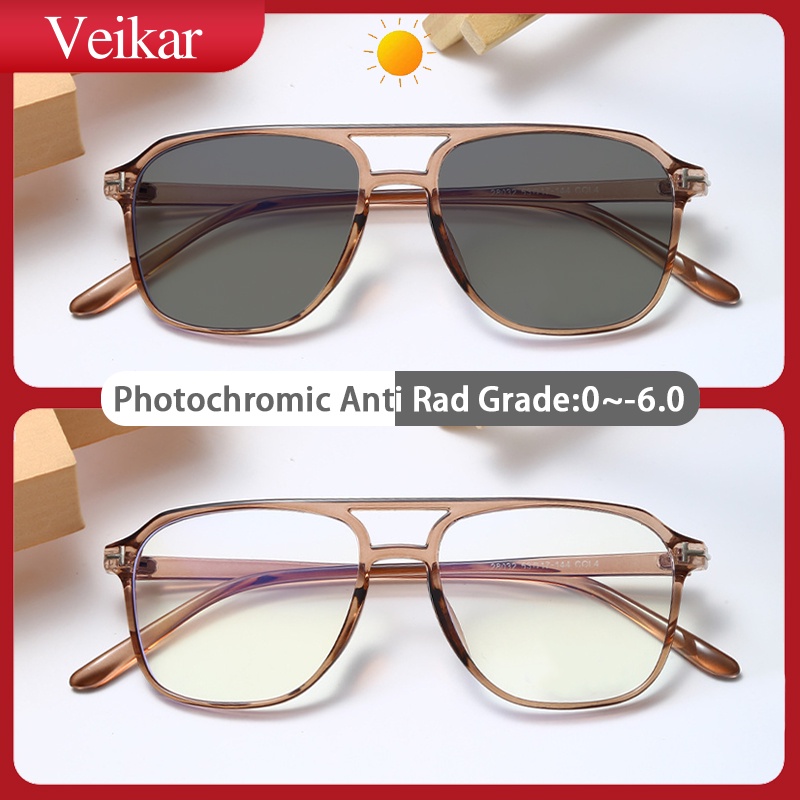 Photochromic Graded Eyeglass For Women Men Anti Radiation Eye Glasses ...