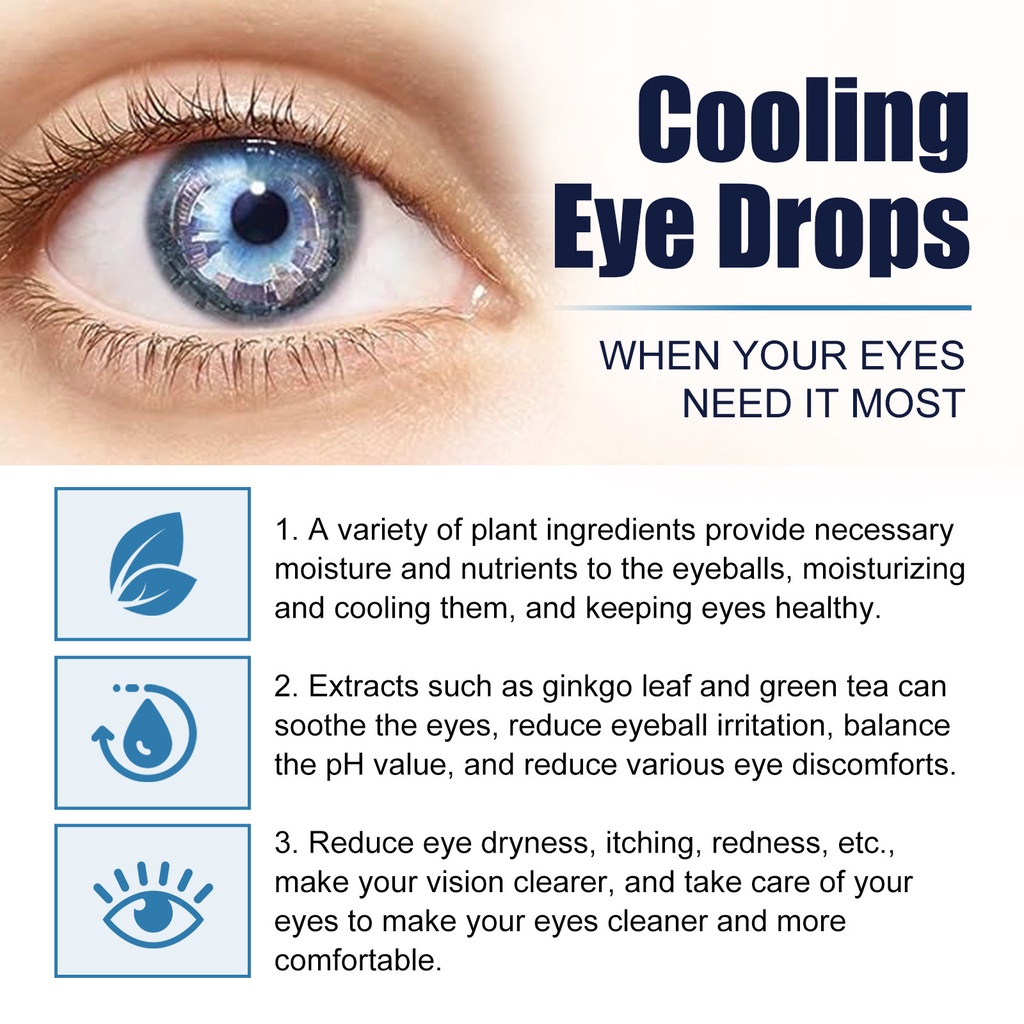 Cooling Eye Drops Cool Eye Drops Relief Discomfort Fatigue Swollen ...