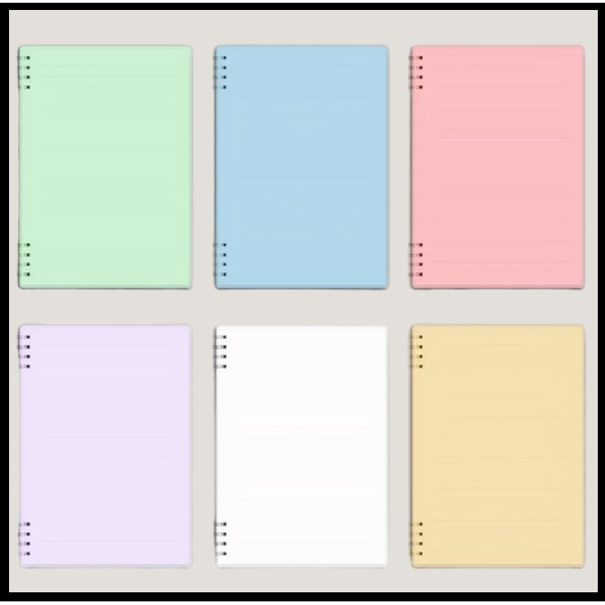 LM B5/A5/A7 Muji Style Inspired Line Loose Leaf Binder Spring Notebook | Shopee Philippines