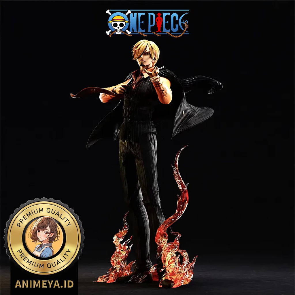 Action FIGURE ONE PIECE SANJI VINSMOKE SUIT POSE Standing Cloak Flying ...