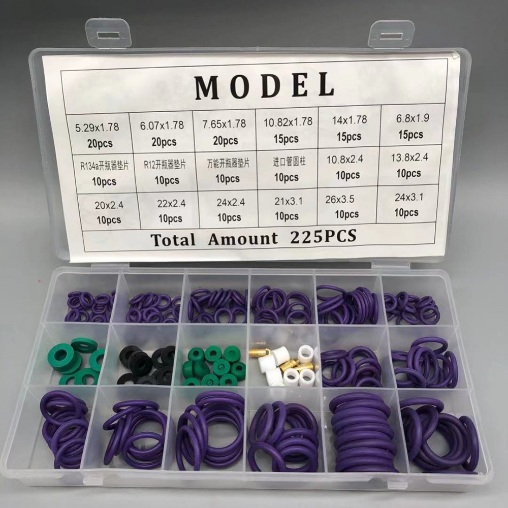 O Type Ring Gaskets Kit R22/R134a Air Conditioning Car Compressor Seal ...