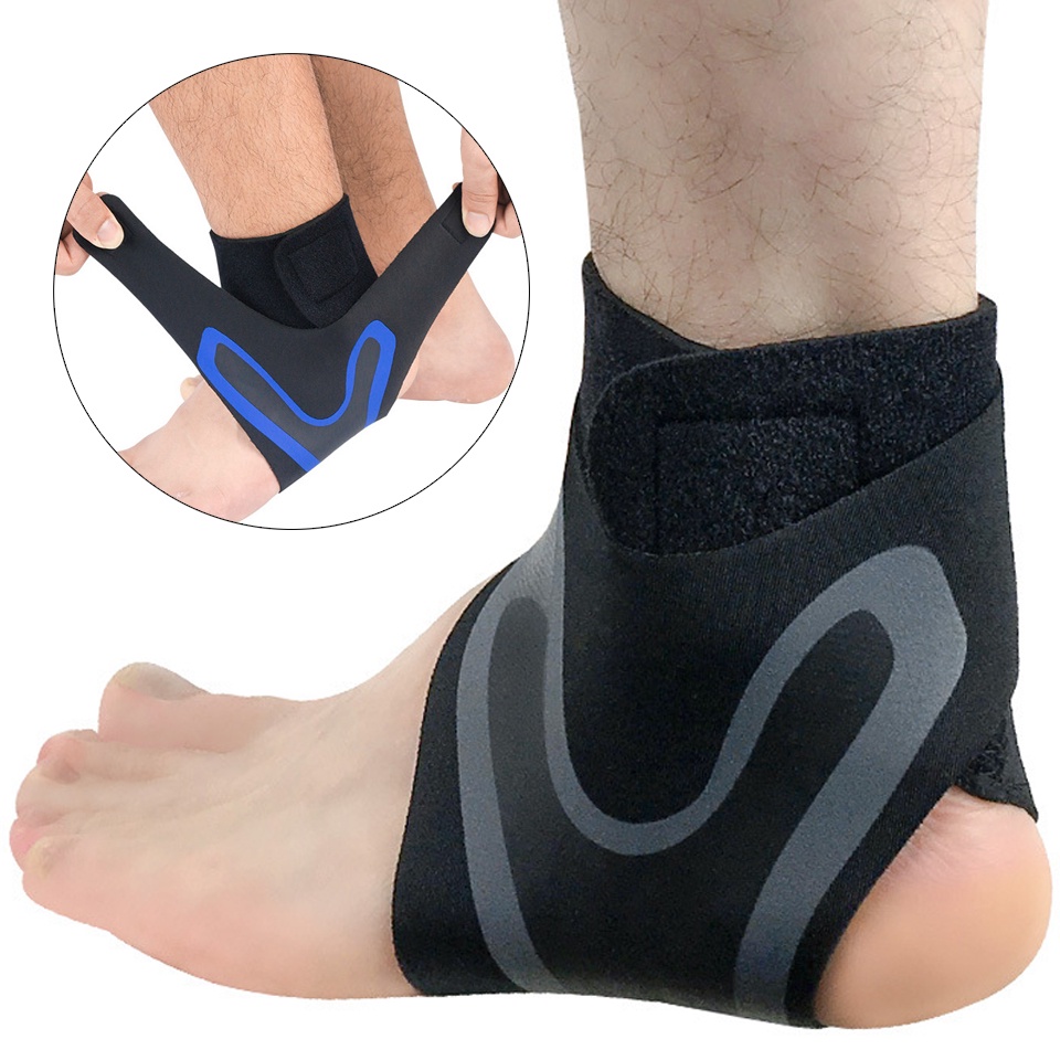 One Piece Sports Compression Ankle Support Tendon Pain Relief Strap ...