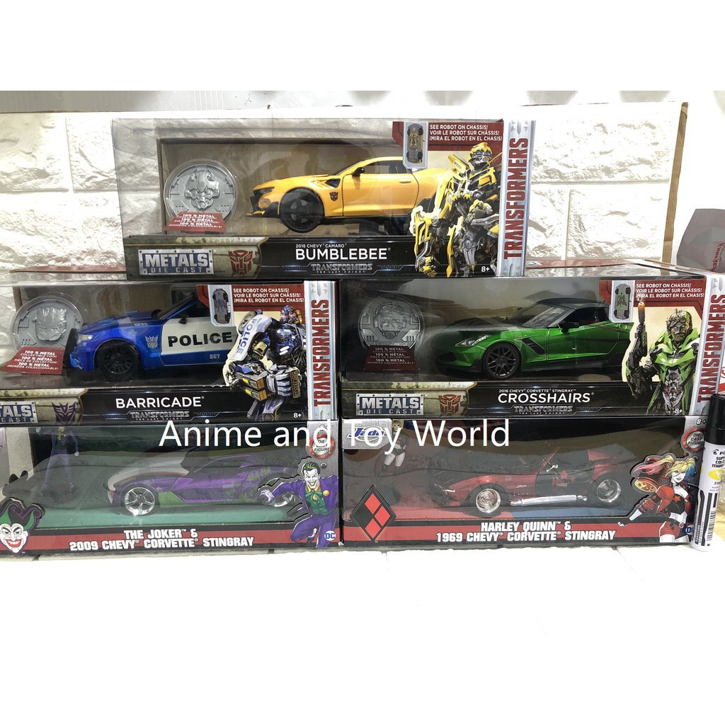 Jada Metal Die Cast Car Transformer Bumblebee Crosshairs Barricade DC ...
