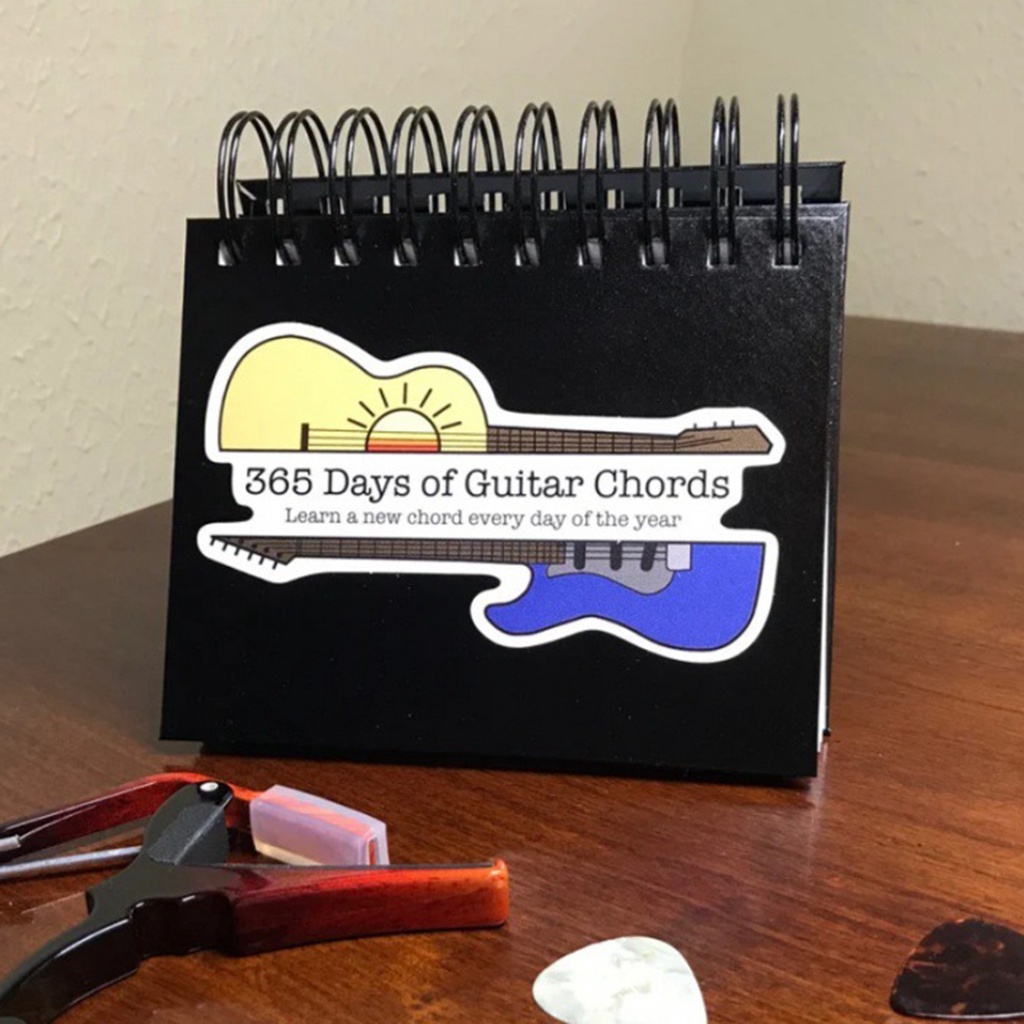 Guitar Chords Calendar 2024 365 Days Clear Print Hard Paper Leaflets ...