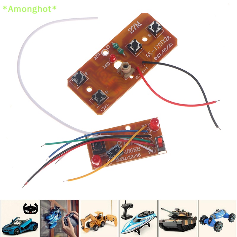 Amonghot> 4CH RC Remote Control 27MHz Circuit PCB Transmitter Receiver ...