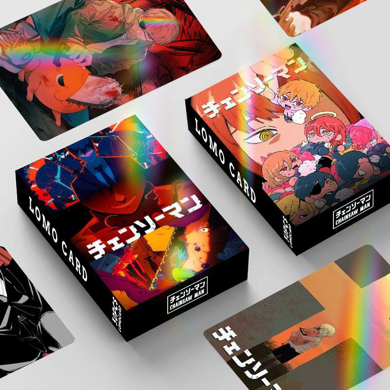 Chainsaw Man Laser Flash Lomo Card Double-sided Color Printing ...