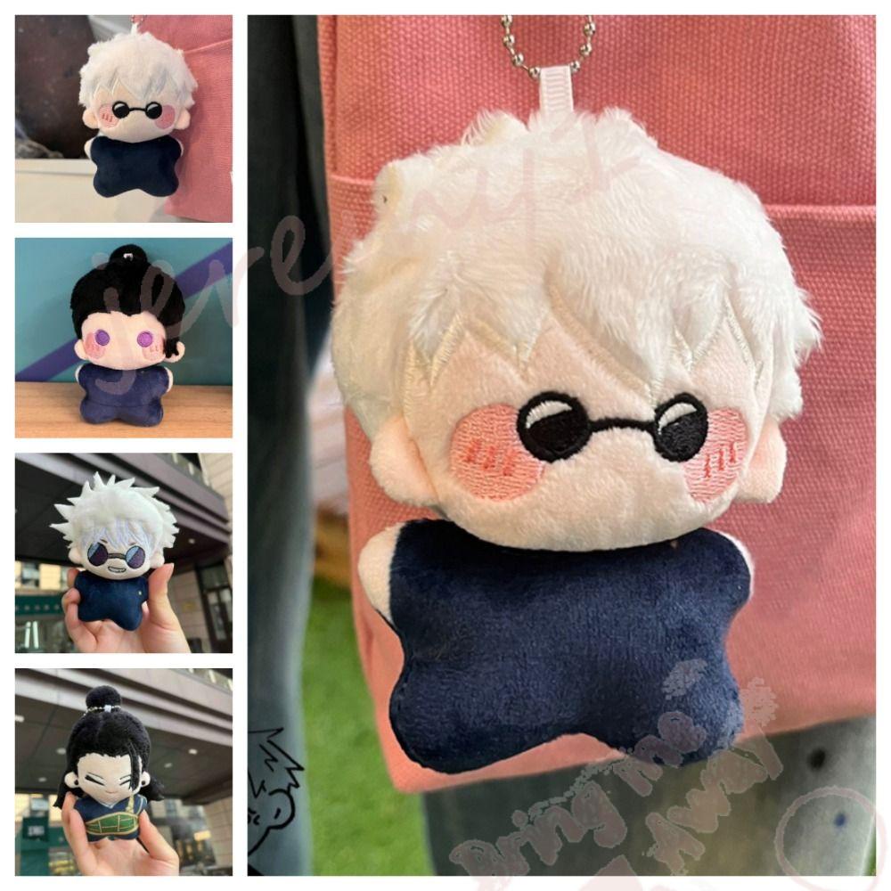 JEREMY1 Jujutsu Kaisen Keyring, Cartoon Plush Stuffed Satoru Gojo Doll ...