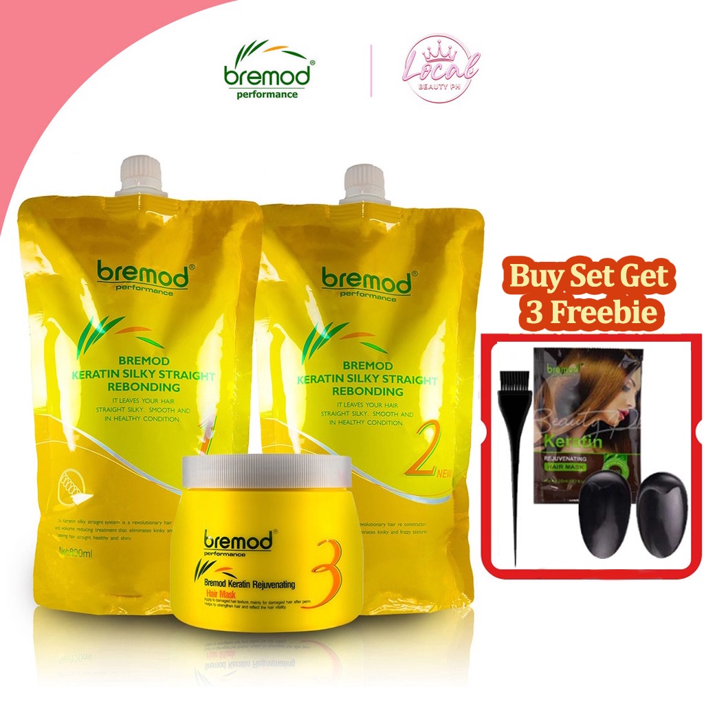 Bremod Silky Hair Straightening Rebonding with Rejuvanating Hair Mask ...