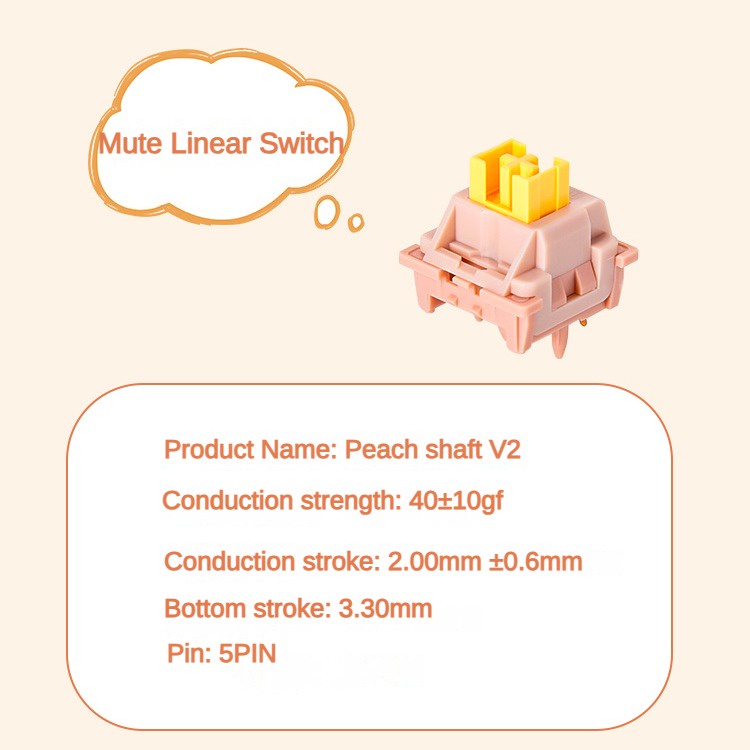 OUTEMU Peach Switch V3 Lime Switch V3 Customization Mechanical Keyboard Switch Hot Swap Switch ...