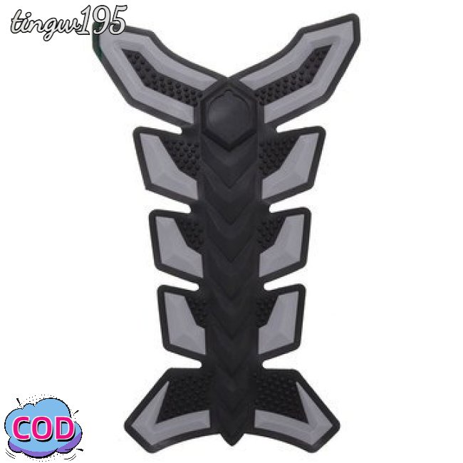 TIN 3D Rubber Tank Pad Protector Fish Bone Decal Sticker for Motorcycle ...