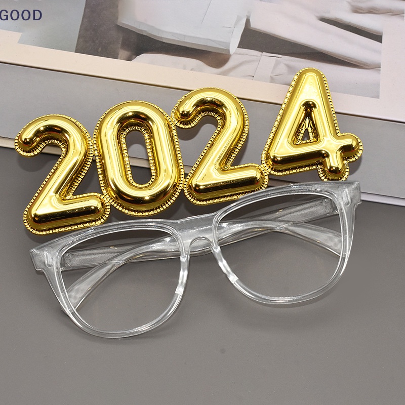 [GOOD] 2024 Number Styling Glasses Funny New Year Eyeglass Frames ...