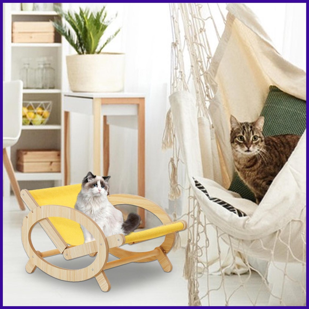 Elevated Cat Beds Adjustable Raised Cat Recliner Hammock Bed With ...