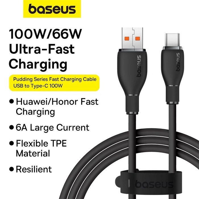 Baseus Cable Pudding Series Charging Data Cable USB to Type C 100W | Shopee Philippines