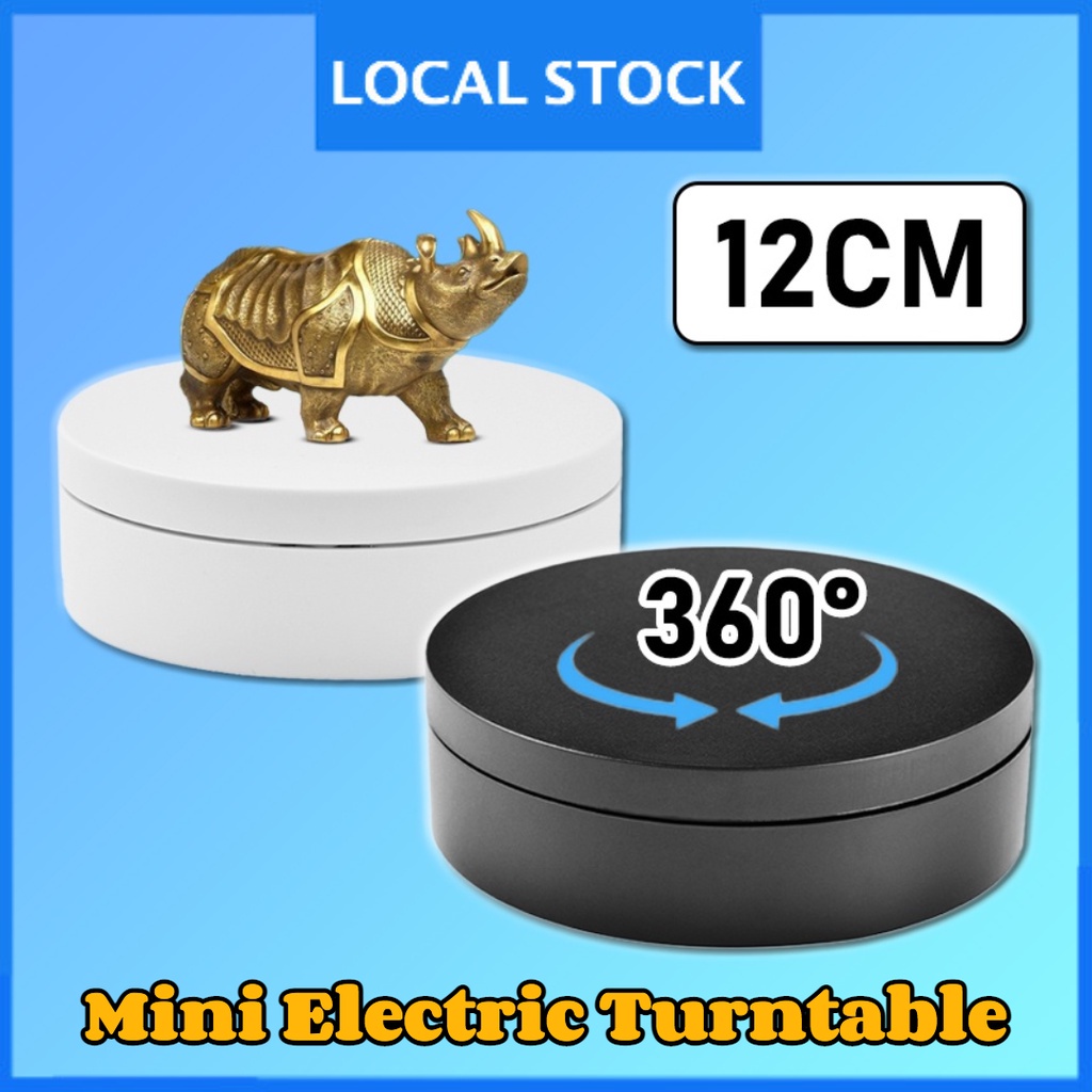 360° Rotation Electric Rotating Display Stand Large 12cm Motorized ...
