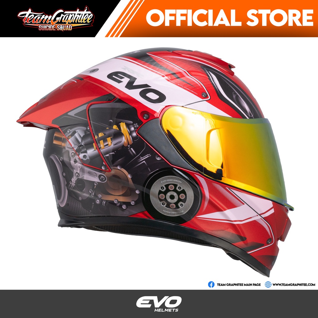 EVO HELMET GT PRO RR Full Face (DUAL VISOR) w/ free clear lens | Shopee ...