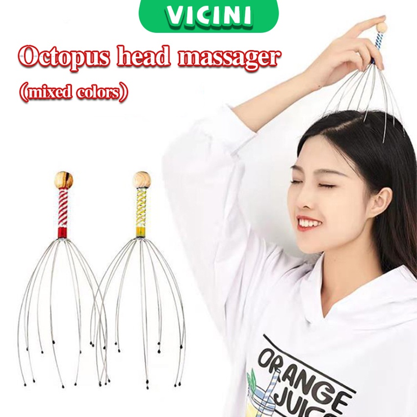 Head Neck Scalp Massager Massage Octopus Stress Release Octopus Head ...