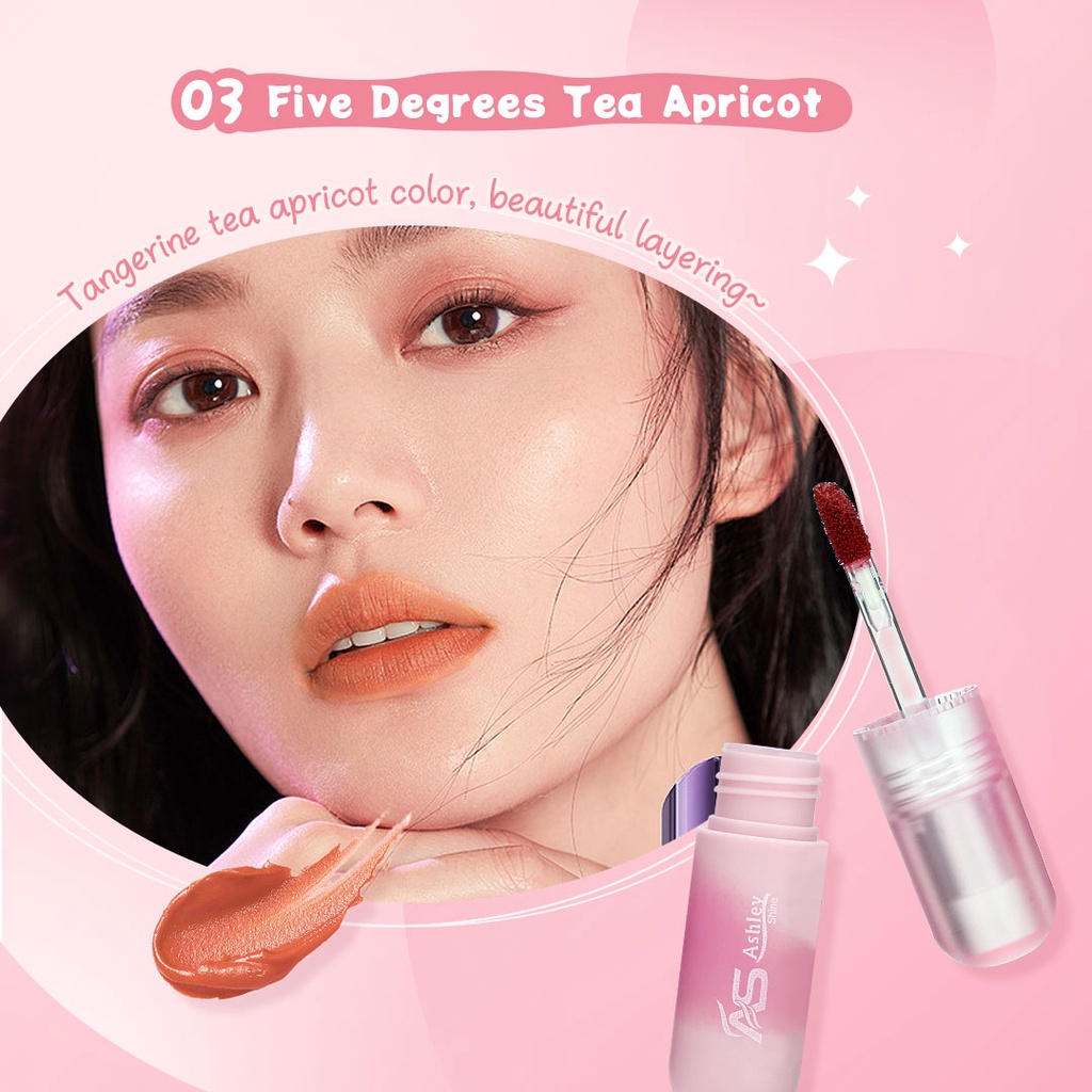 Ashley Shine Lipstick Moisturizing Shine Shimmer Lipstick Non-stick Cup ...