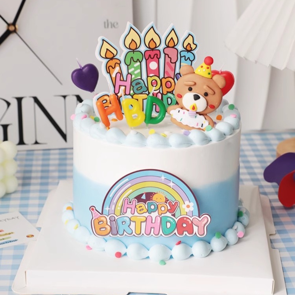 Cute Rabbit Baby Full Moon Centenary Baked Cake Decoration Cartoon ...
