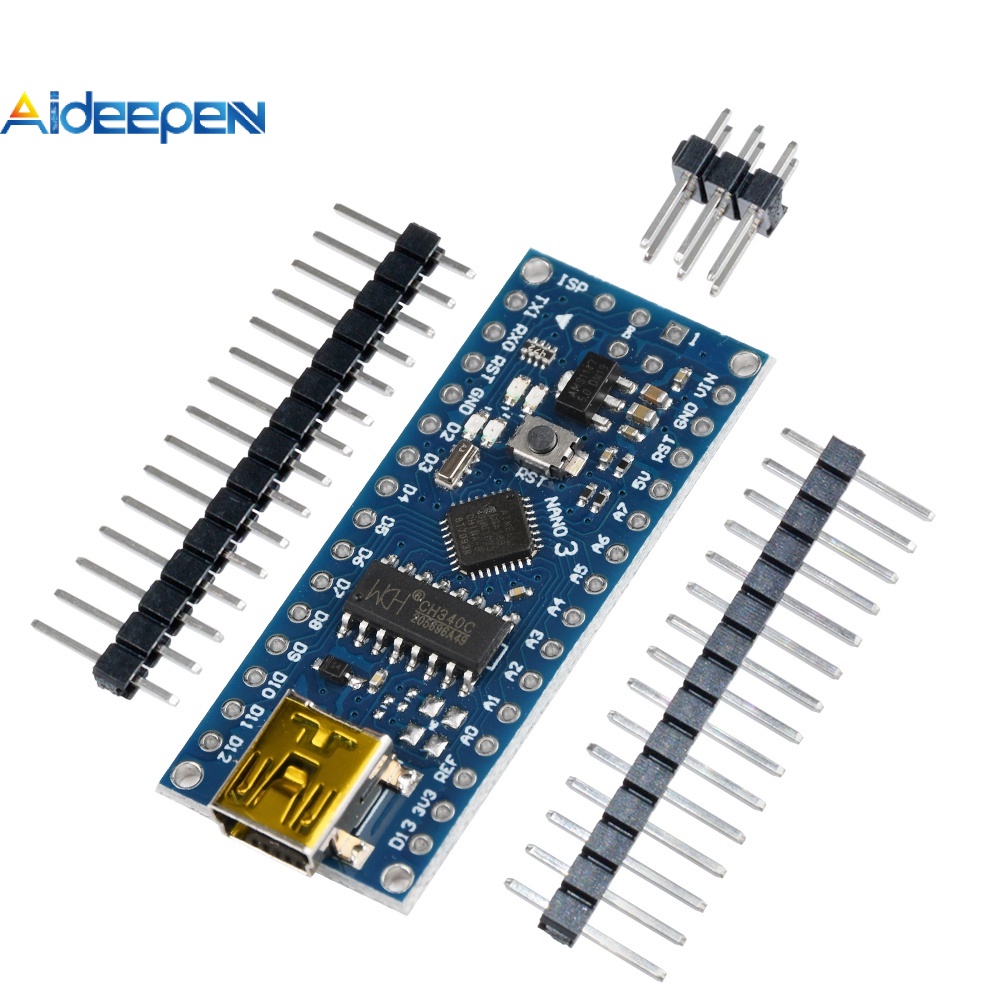 AIDEEPEN [SHIPPING] Arduino Nano V3.0 CH340C ATmega168 motherboard mini USB interface no ...
