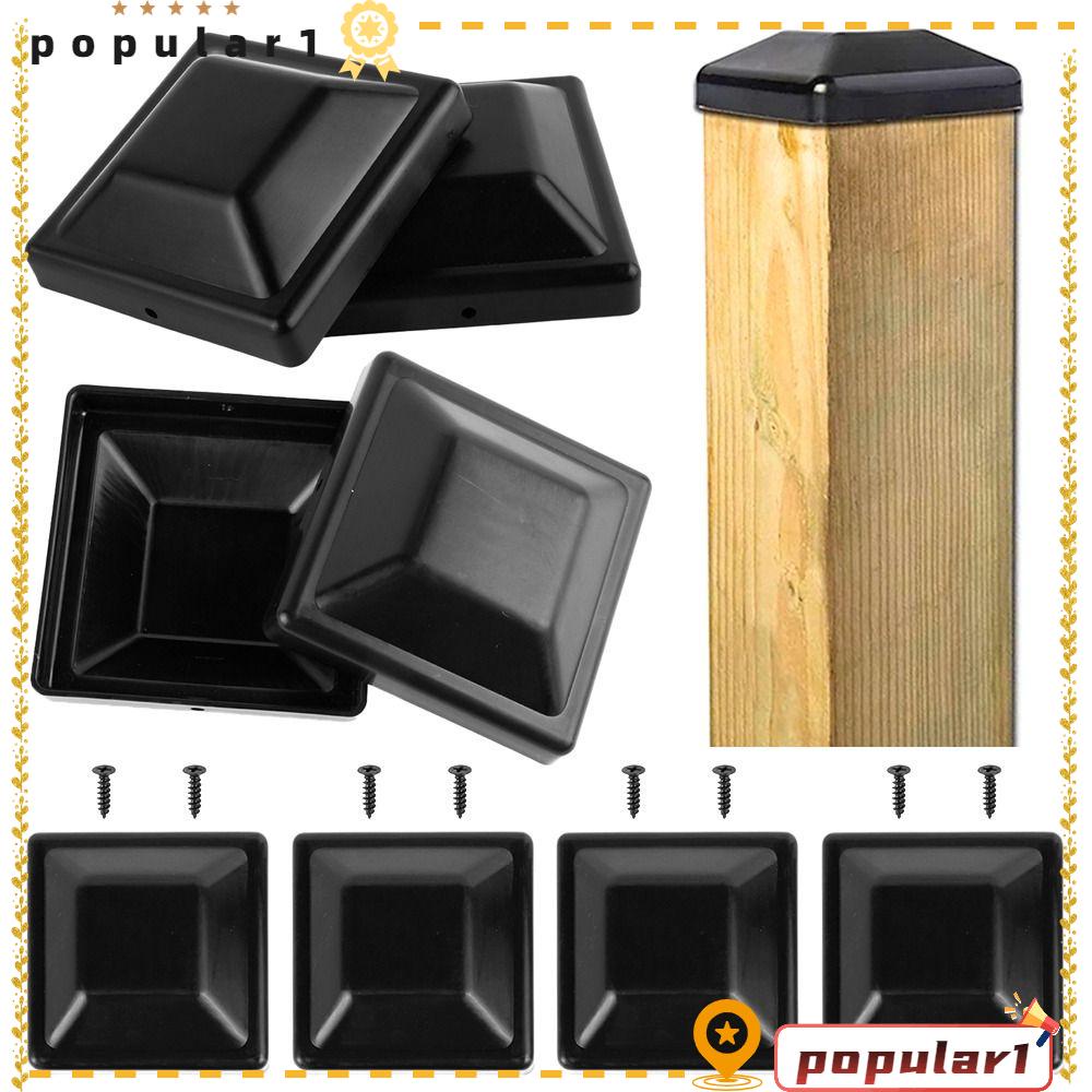 POPULAR Fence Post Caps Black Column Cap Fence Covers Garden Buildings ...