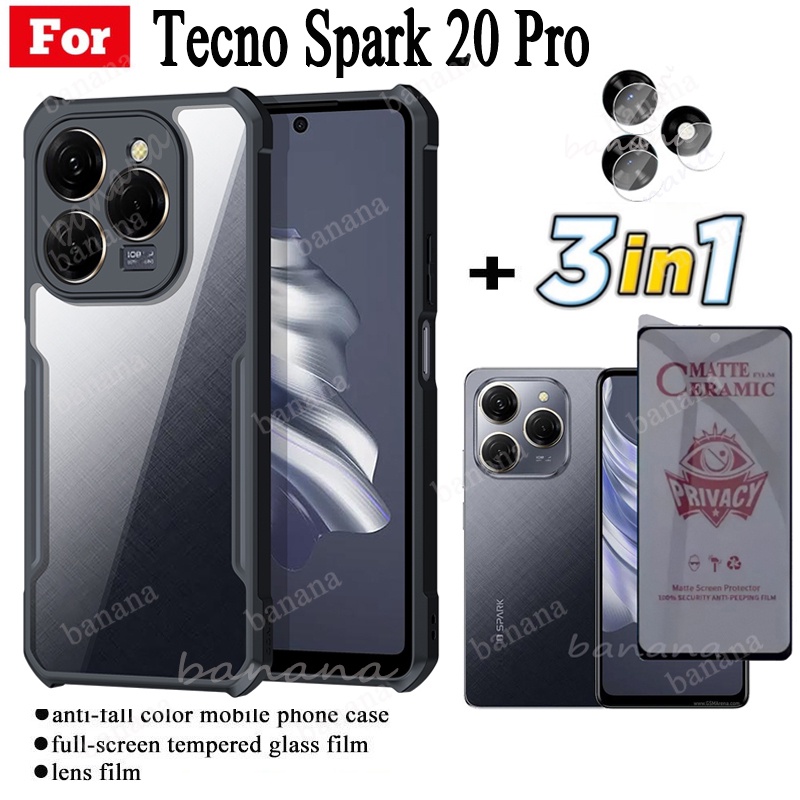 3 in 1 Tecno Spark 20 Pro Shockproof Phone Case for Spark 20C Spark 20 ...