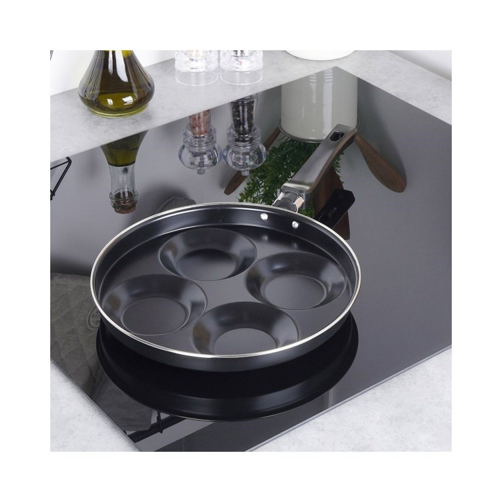 25cm 4 Hole Nonstick Frying Pan For Egg Ham Pan Cake Breakfast Cooking ...
