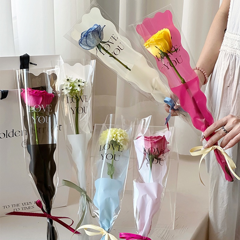 Flower Packaging Bag Simple Design Bouquet Packing Bags Valentine's Day ...