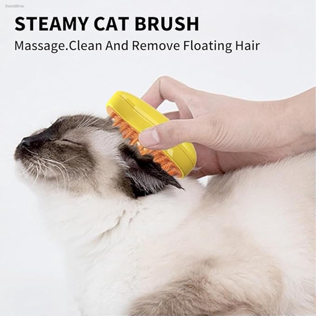 3 in 1 Steamy Cat Brush Cat Steam Brush with Release Button | Shopee ...