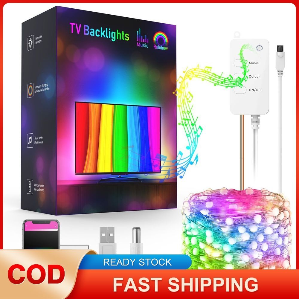 10m Tuya Smart WiFi LED Fairy String Lights Dreamcolor Music Sync 66LED ...