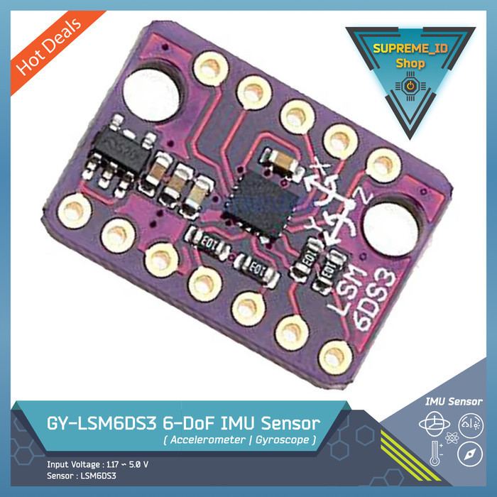 Gy-lsm6ds3 6DOF 6-axis Always-ON e-Compass (Accelerometer+Gyroscope ...
