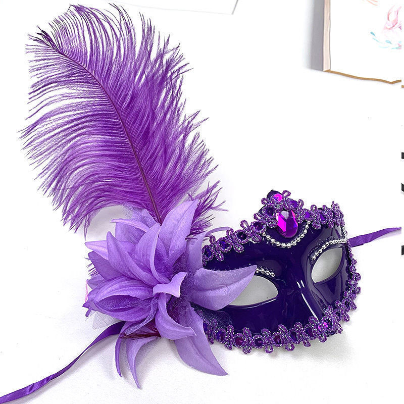 Venice Adult Masquerade Princess Mask Women Luxury Peacock Feathers ...