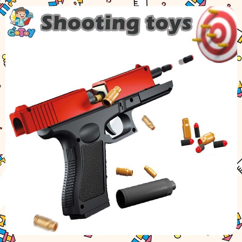 Free Bullets Toy Gun&Glock Pistol Children Soft Bullet Gun Toy Shooting ...