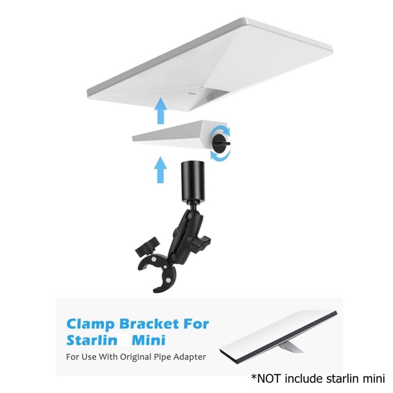 HOT Adjustable Angles Clamp Bracket Mount for Starlink Mini Fixed ...