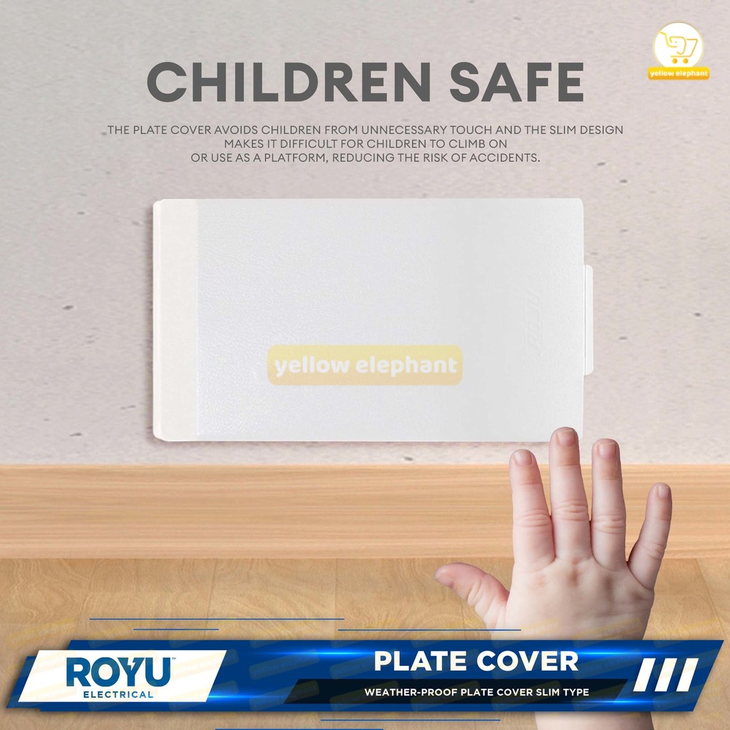 ROYU Wide Series Weather-Proof Socket Plate Cover (Slim Type) | Shopee ...