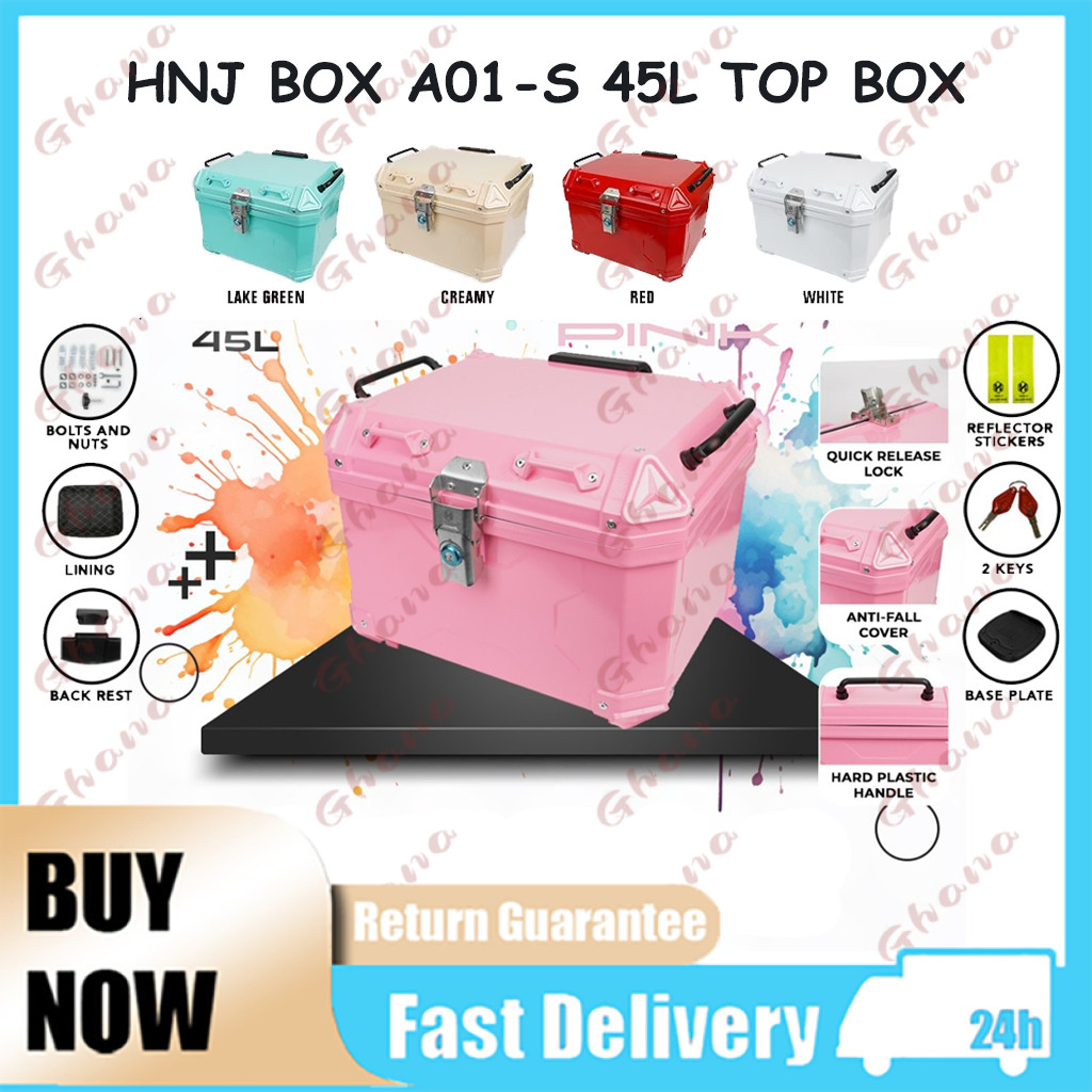 HNJ Box A01-S 45L Top box Motor With Base Plate Givi Box For Motorcycle ...