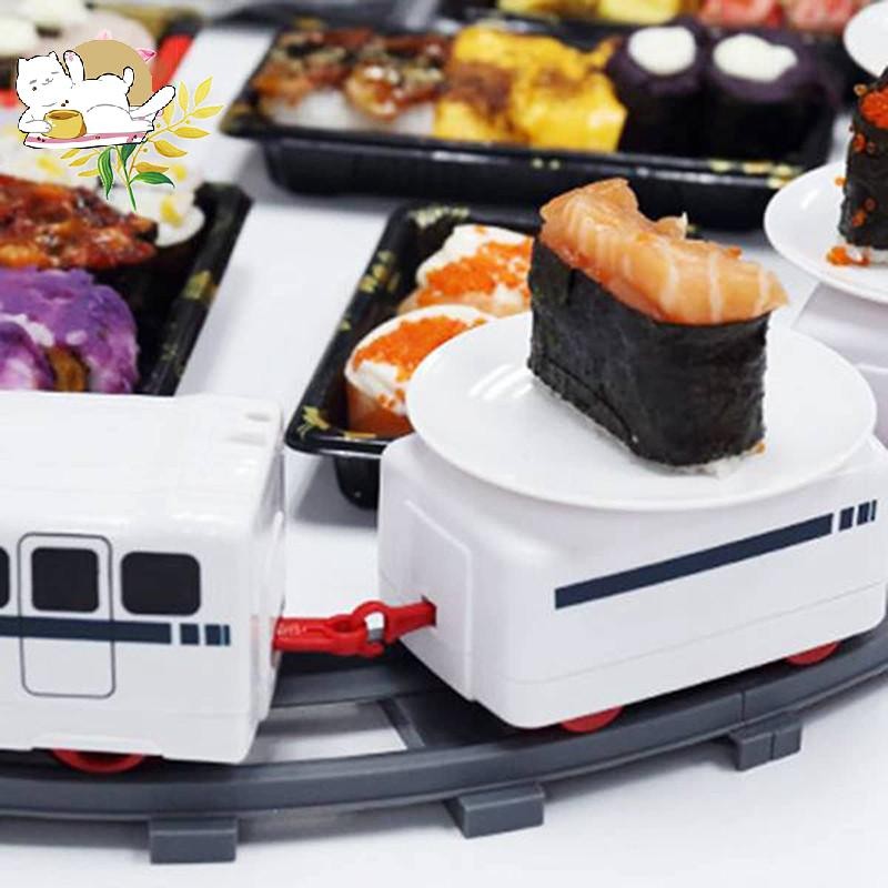Sushi Train Rotary Sushi Toy Track Conveyor Belt Rotating Table Kid ...