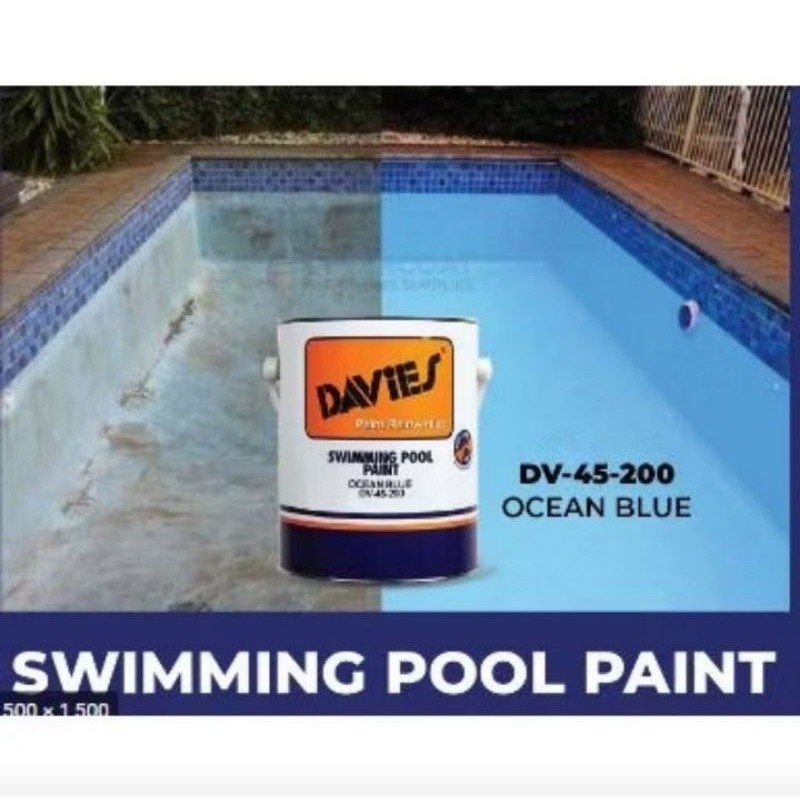 DAVIES SWIMMING POOL PAINT OCEAN BLUE, WHITE, REDUCER 1 GALLON | Shopee ...