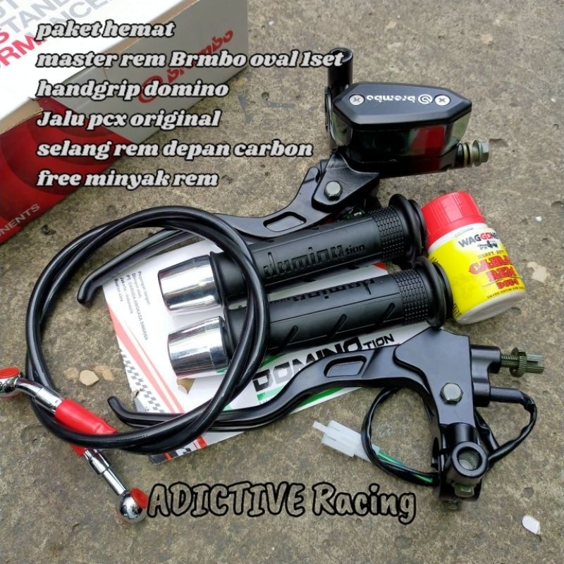 Complete package Brembo oval brake master 1set left right plus domino ...