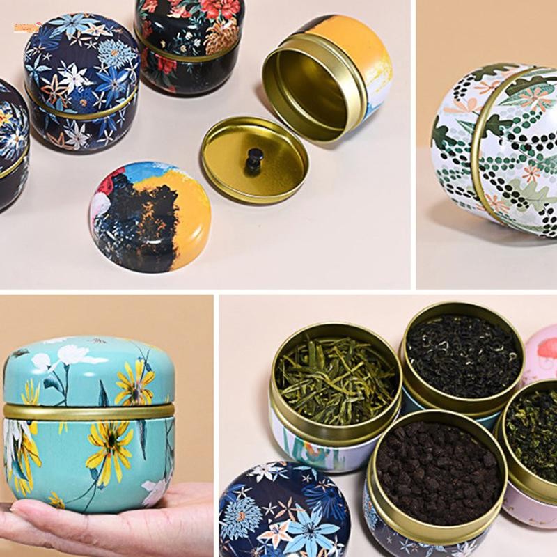 Sweet Tea Containers Candle Cans Tea Box Candy Snacks Small Round Cans ...