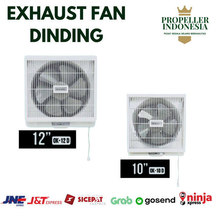 Exhaust Fan Wall Wind Blower 10 Inch and 12 Inch Hexos Air Suction ...