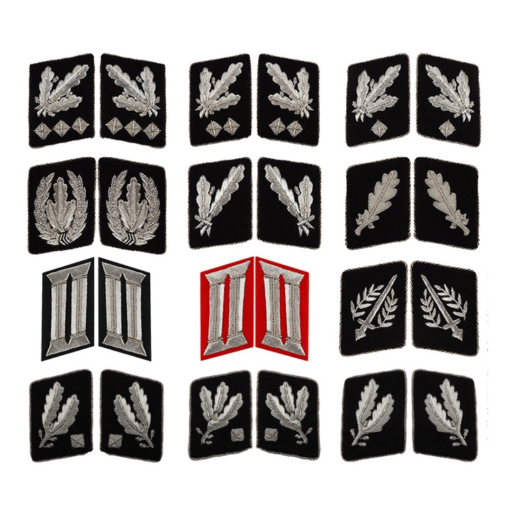 Gearmany Hand Embroidery WWII Collar Badge epaulette Insignia | Shopee ...