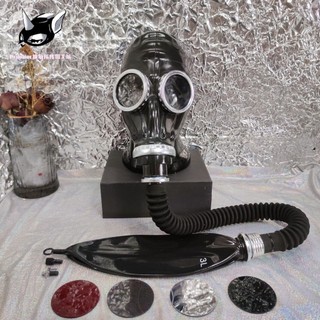 Latex Gas Mask cosplay Rubber Clothing Accessories Breath Control ...