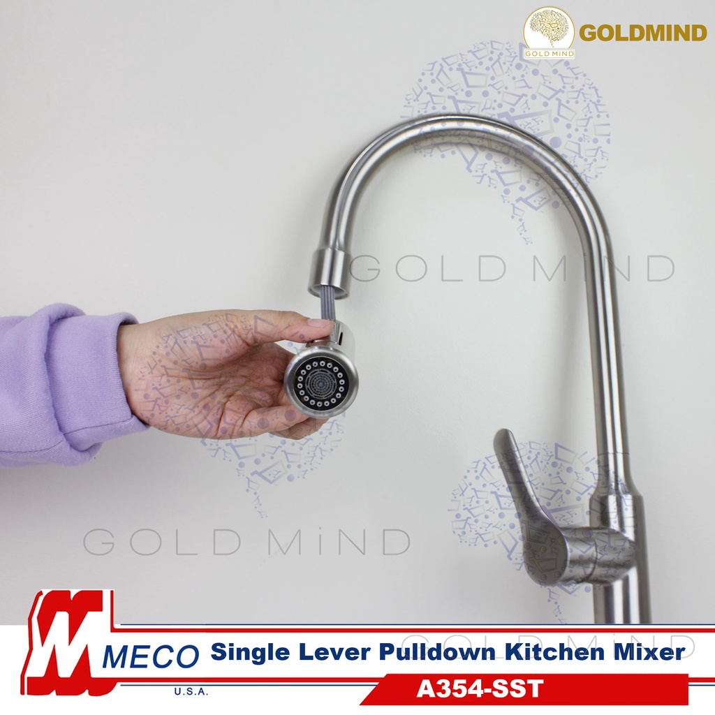Meco Faucet Single Lever Pulldown Kitchen Faucet Mixer Hot and Cold ...