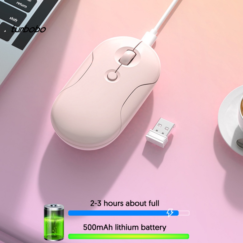 turbobo Wireless Mouse Dual Mode Rechargeable Low Noise Long Battery ...